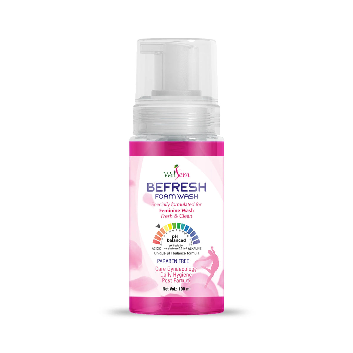 Welfem Befresh Foam Wash for intimate care - 100ml – Brawn Herbal